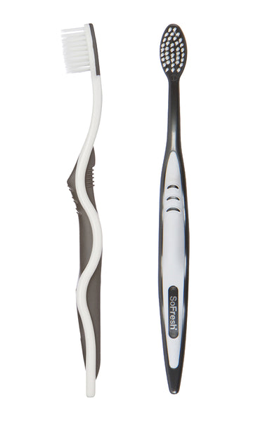 Flossing Toothbrush with Antibacterial Bristles – SoFresh Oral Care